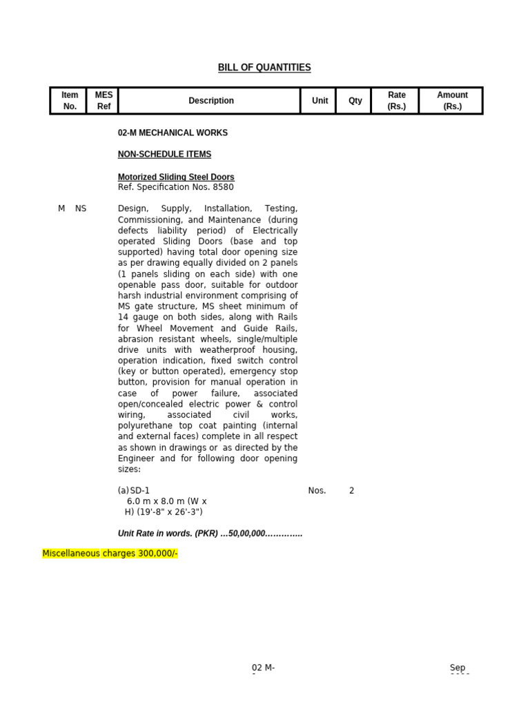 3 18 10 22 Door BOQ & DWG | PDF | Door | Switch