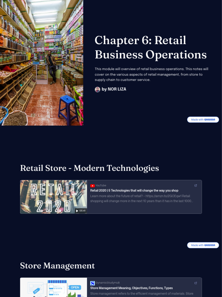 Chapter 6 Retail Business Operations | PDF | Retail | Inventory