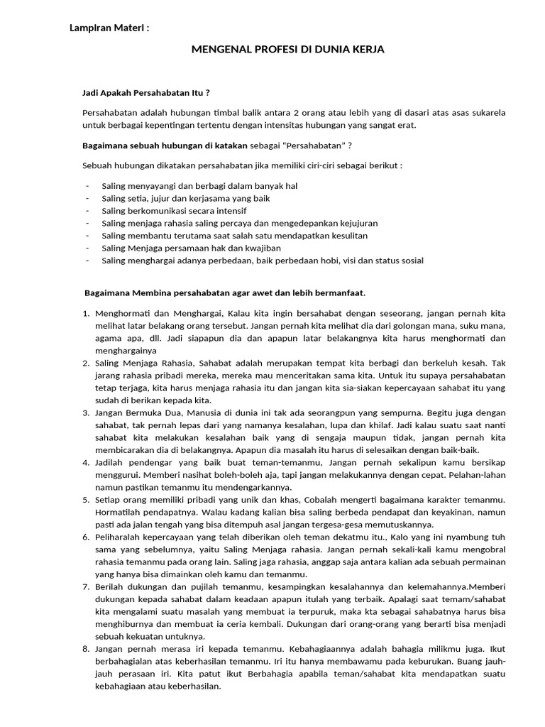 2.profesi Di Dunia Kerja | PDF