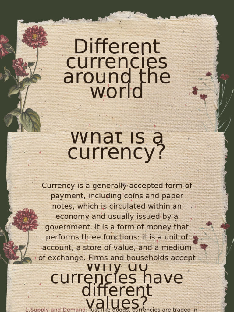 Factors Influencing Currency Values | PDF