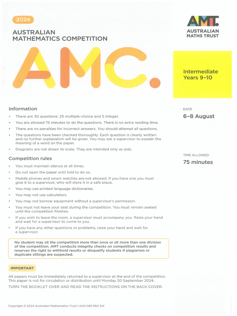 Amc 2024 Int | PDF
