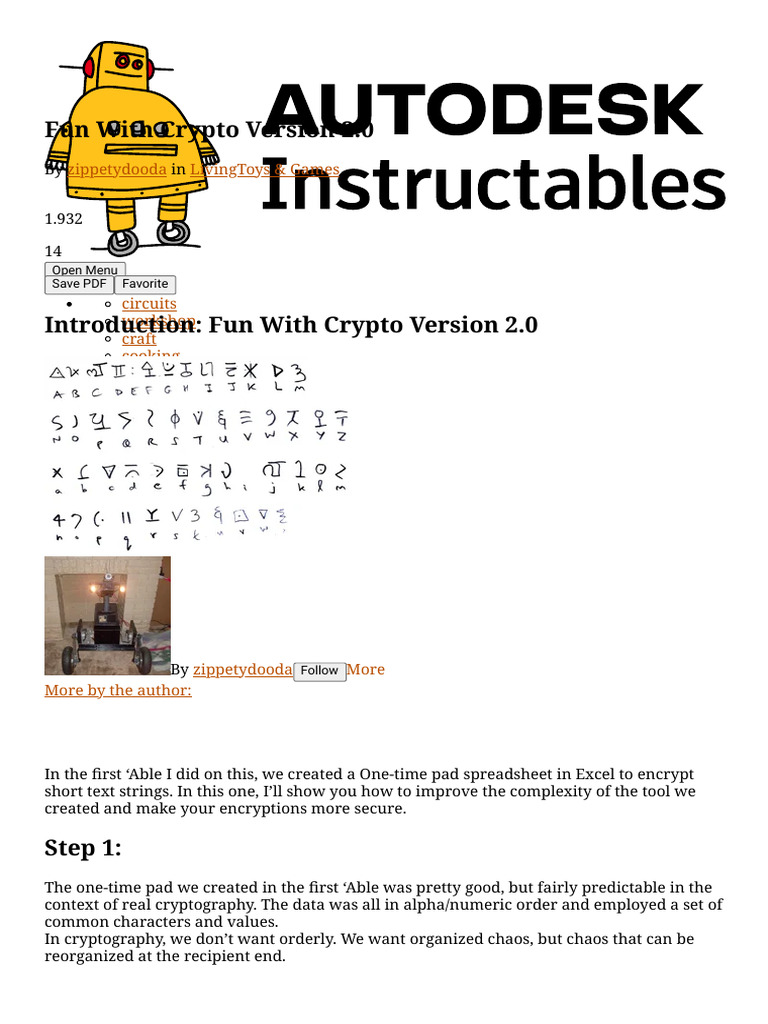 Fun With Crypto Version 2.0 - 10 Steps - Instructables | PDF ...