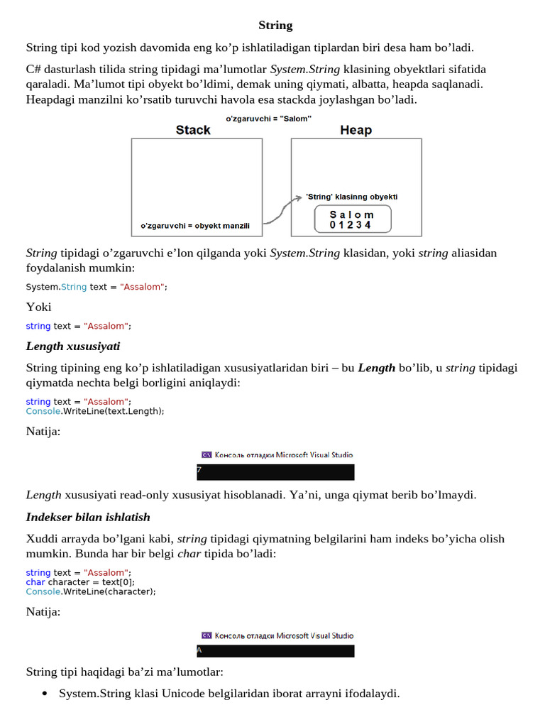 26.1. String, DateTime, Math | PDF