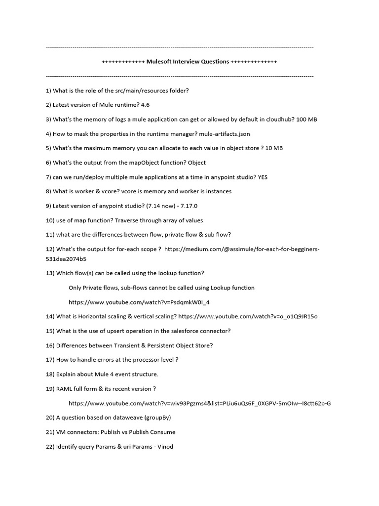 MuleSoft Interview Questions | PDF | Computing | Computer Engineering