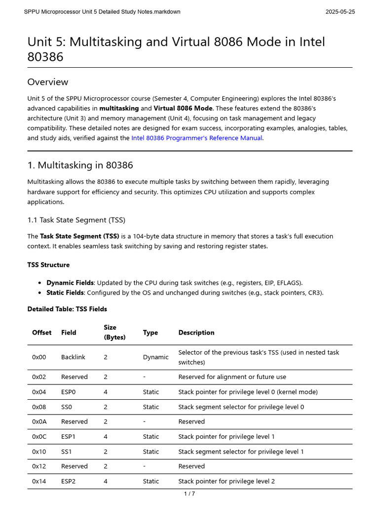 SPPU Microprocessor Unit 5 Detailed Study Notes | PDF | Central ...