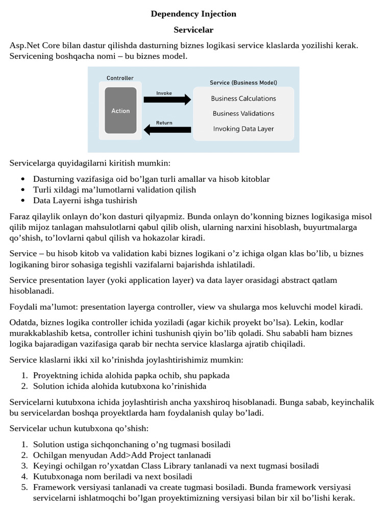 Dependency Injection | PDF
