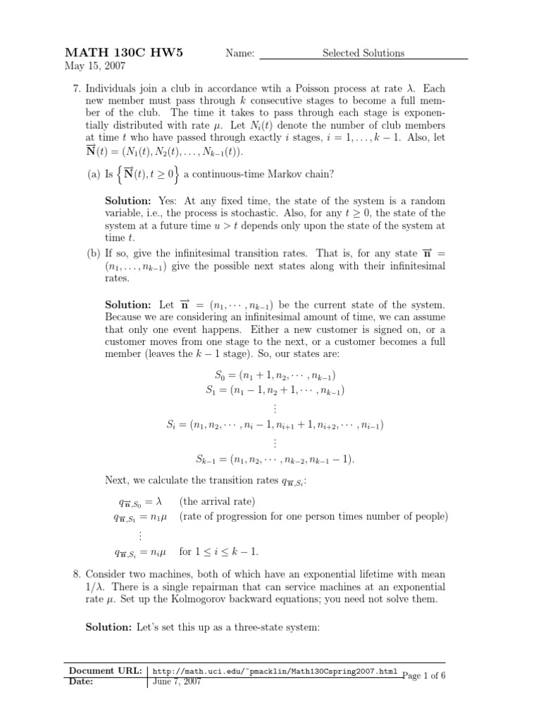 Analyzing The Steady State Behavior And Performance Metrics Of A Single Server Queueing System