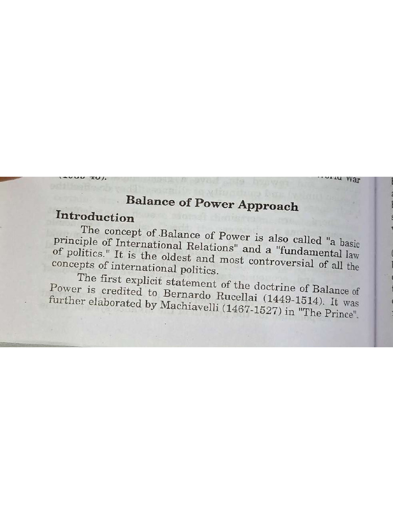 Balance of Power in English | PDF