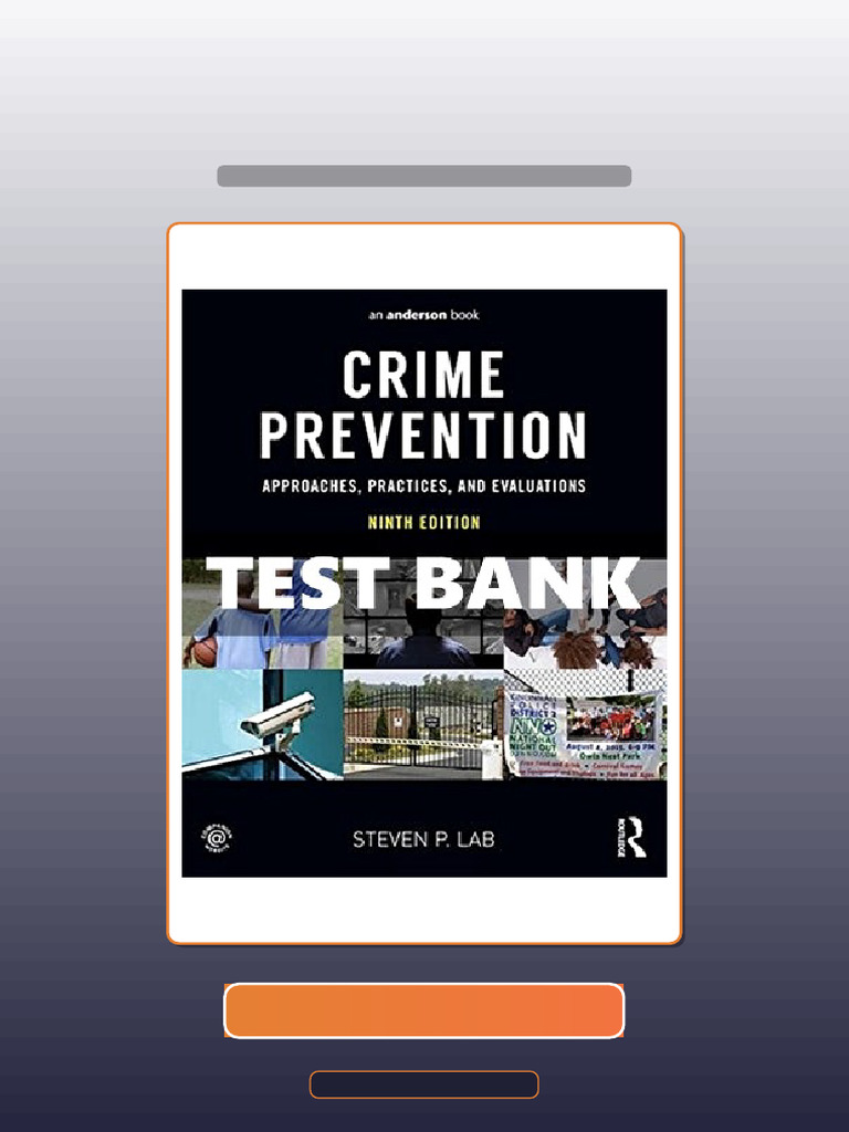 Crime Prevention 9 Ed Lab eBook and TestBank Bundle Unlocked Test Bank ...