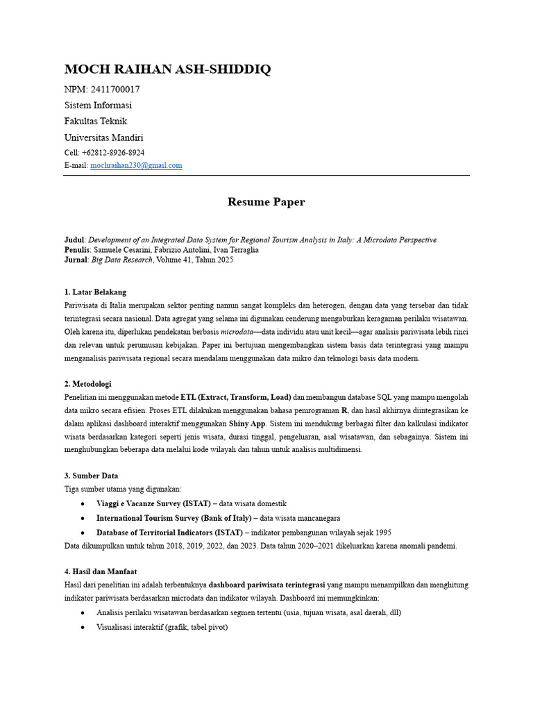 Rangkuman Tugas Resume Paper | PDF