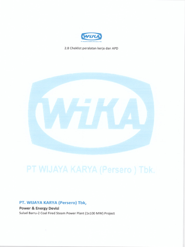 2.8 Cheklist Peralatan Apd-Ganti | PDF