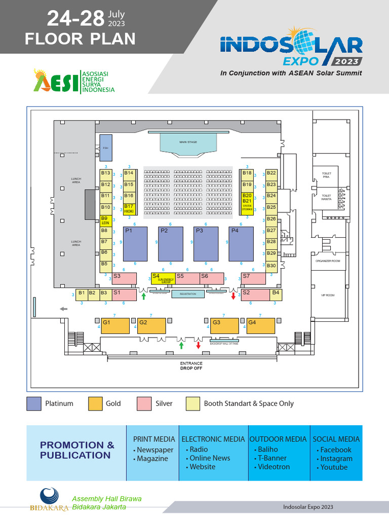 Indosolar Expo 2023 Floor Plan Guide | PDF