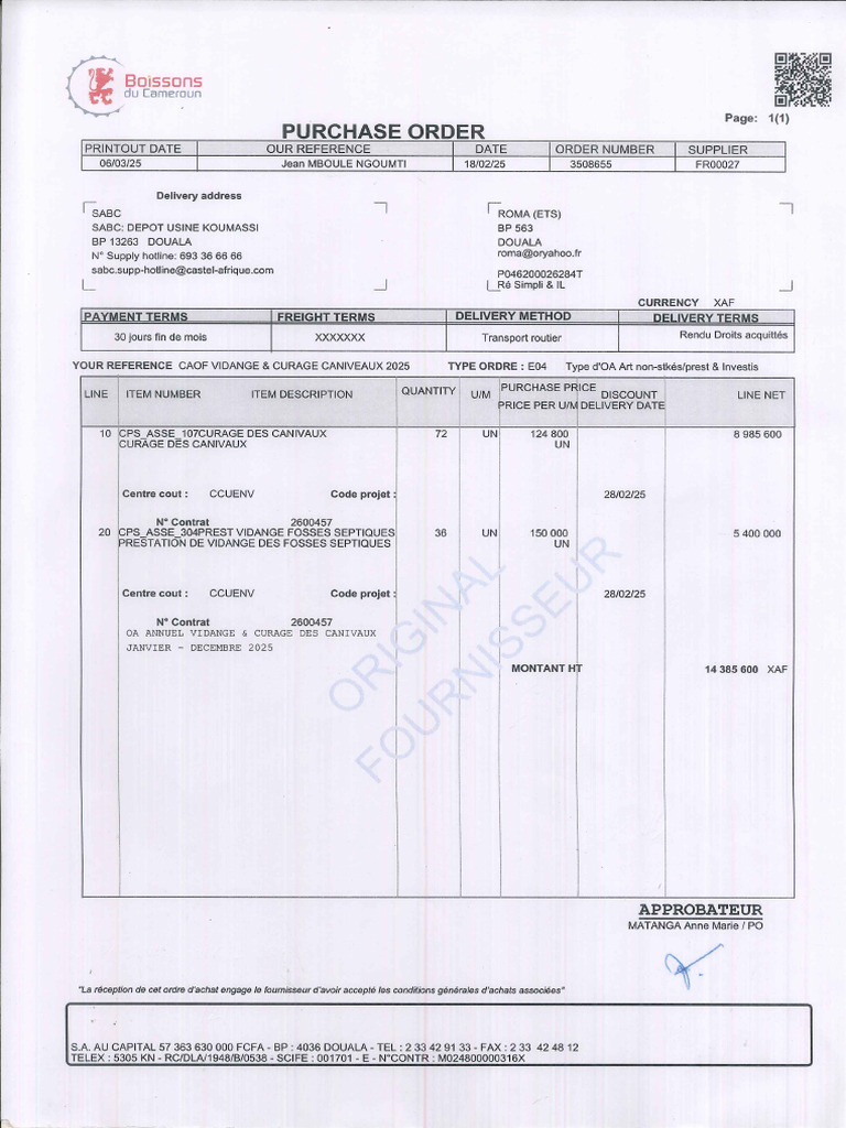 Purchase Order | PDF