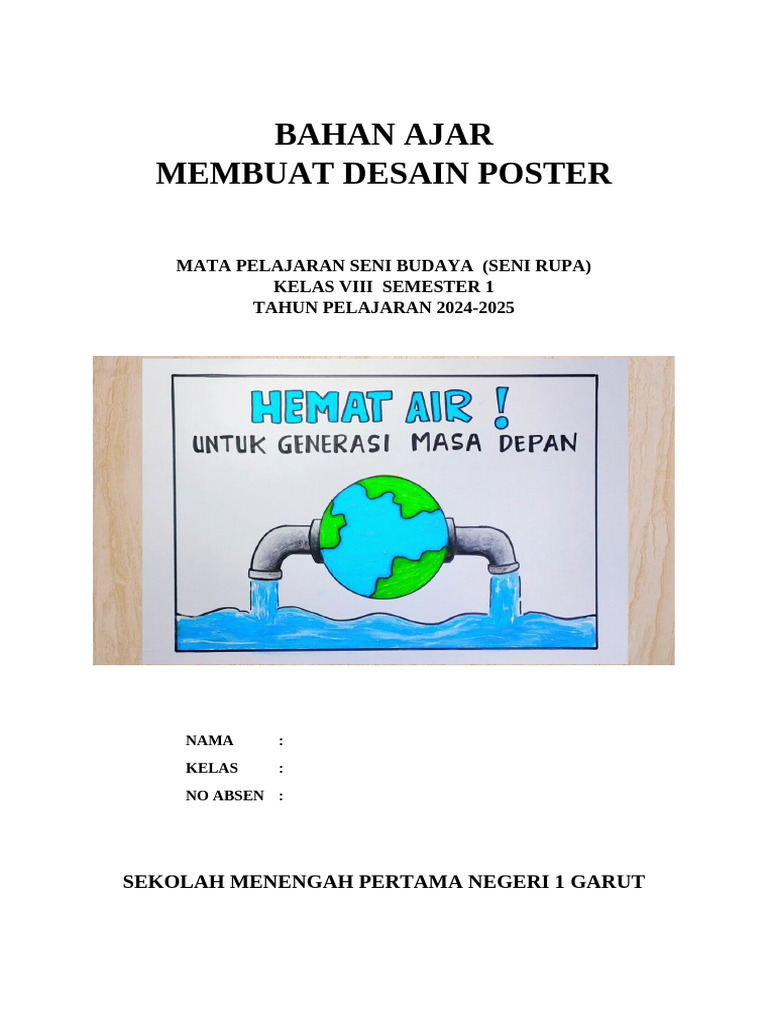Bahan Ajar Membuat Desain Poster | PDF