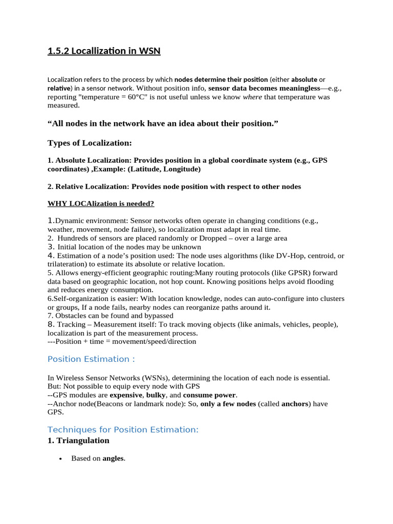 Chap 1 Localization_done | PDF | Wireless Sensor Network | Radio