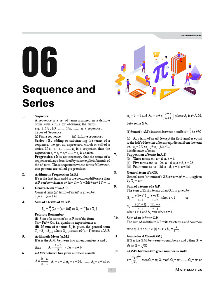 Sequence Series | PDF | Sequence | Discrete Mathematics