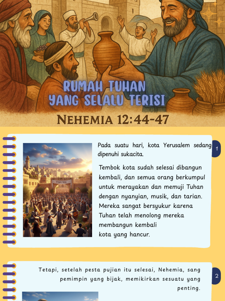 Cerita Alkitab Nehemia 12-44-47 | PDF
