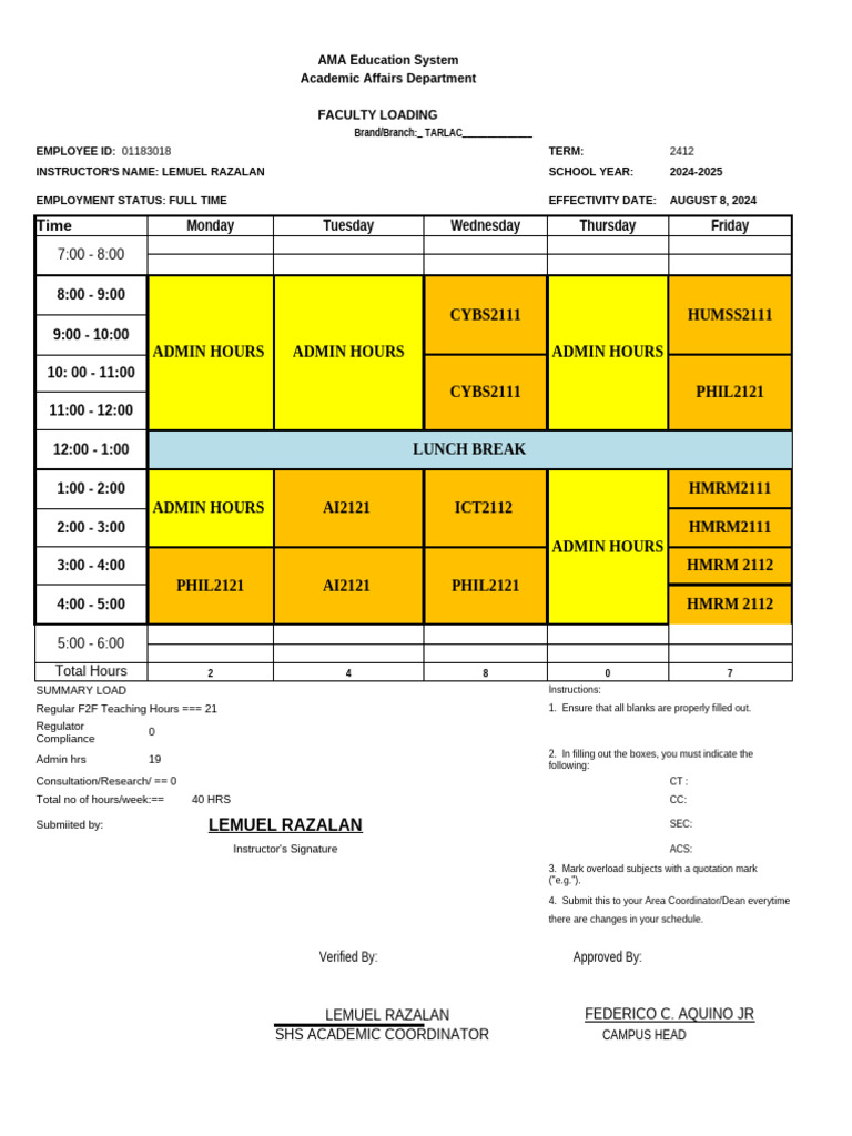 Ama Tarlac Plotting Form 2412 Shs 1 | PDF