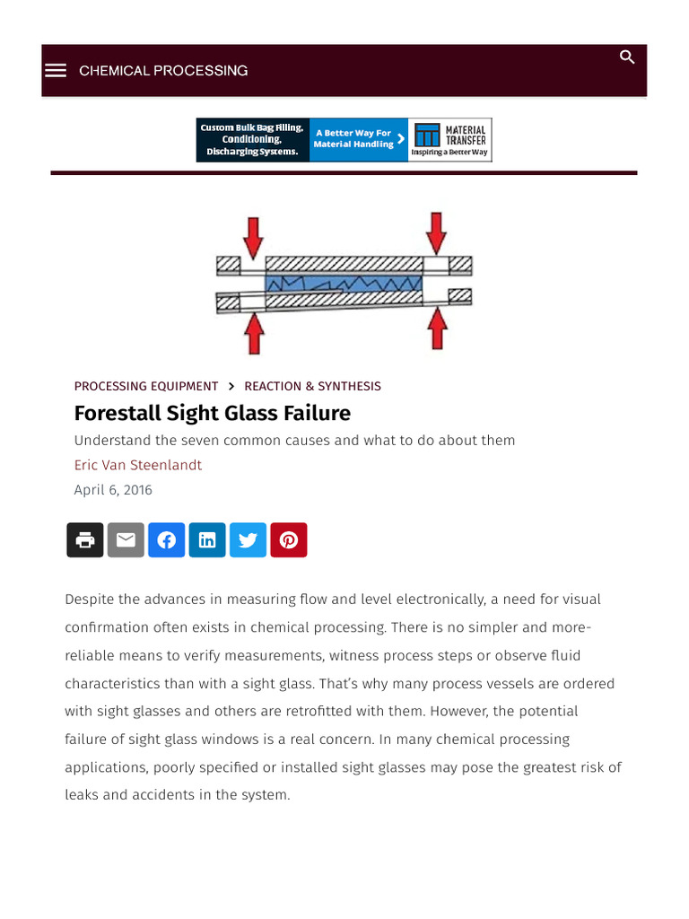 Preventing Sight Glass Corrosion Risks | PDF | Glasses | Metals