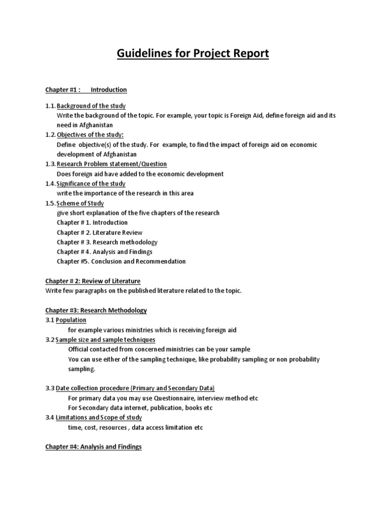 Project Report Guidlines | PDF | Business