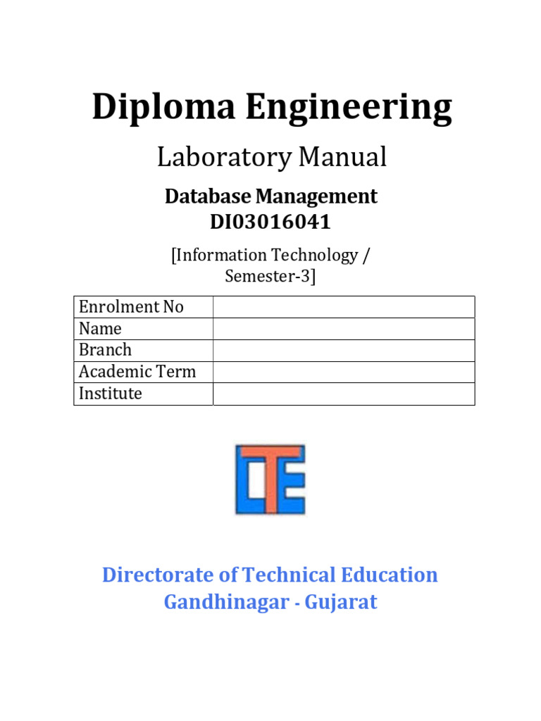 DI03016041 Database Management | PDF | Sql | Databases