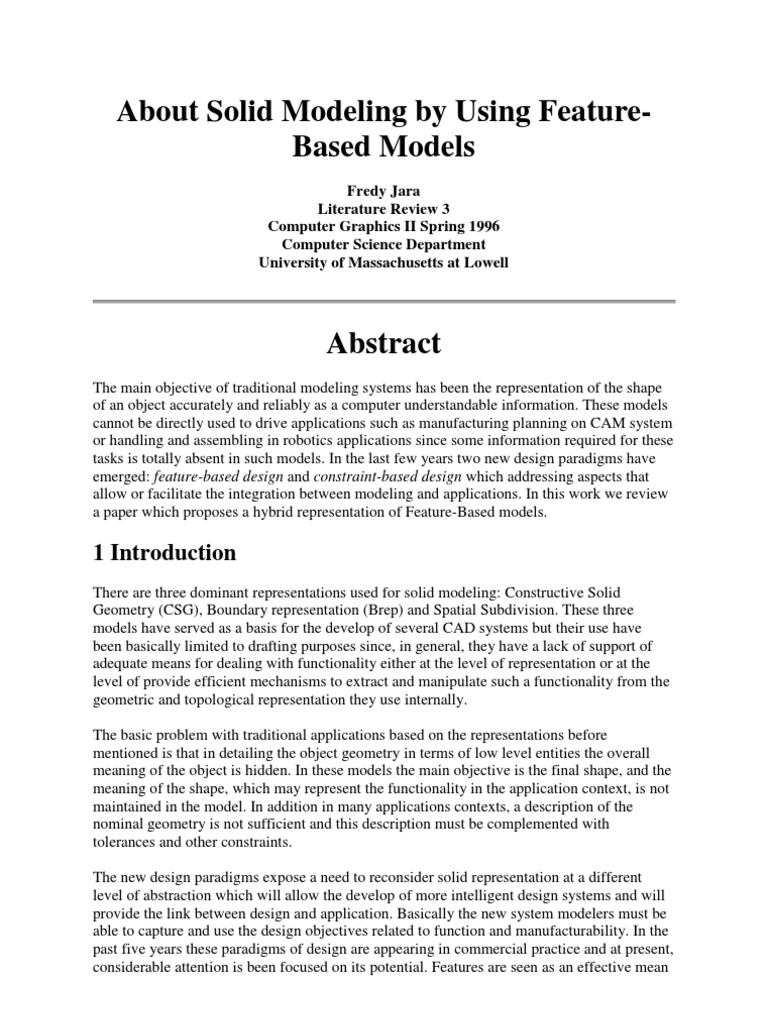 About Solid Modeling by Using Feature-Based Models | PDF | Shape | Modularity