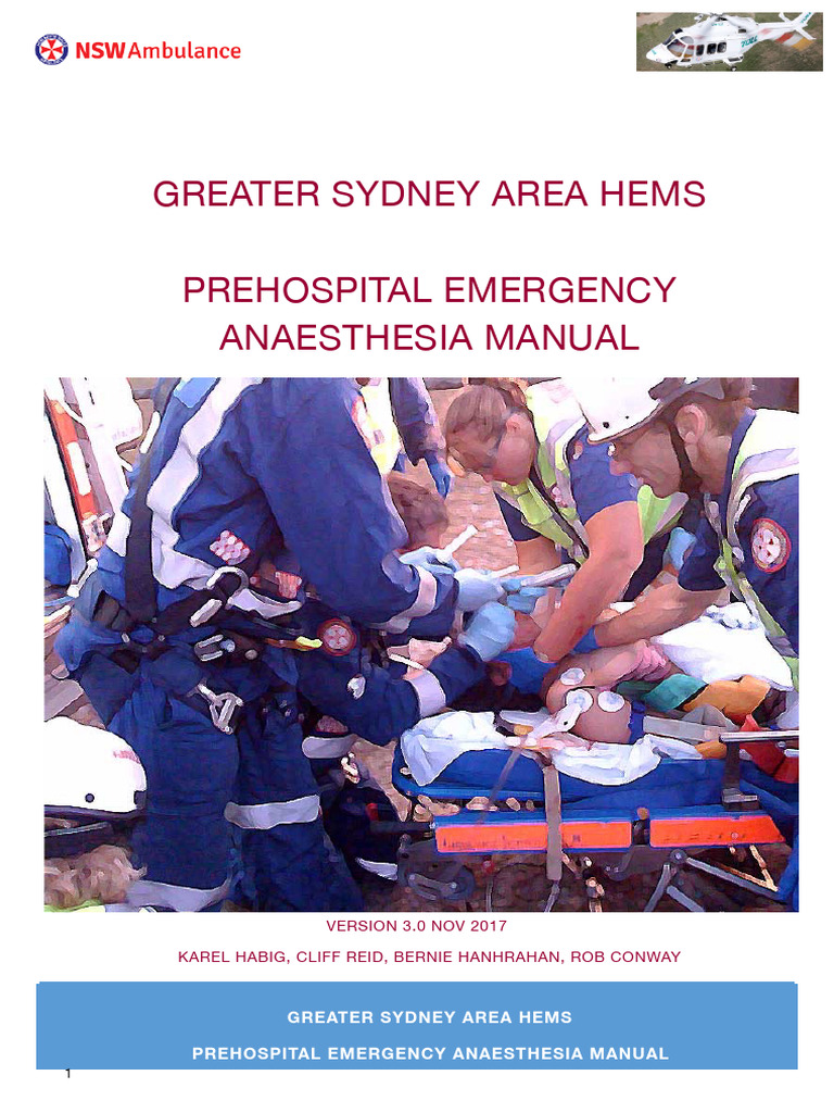 Prehospital Emergency Anesthesia Manual | PDF | Emergency Medical ...