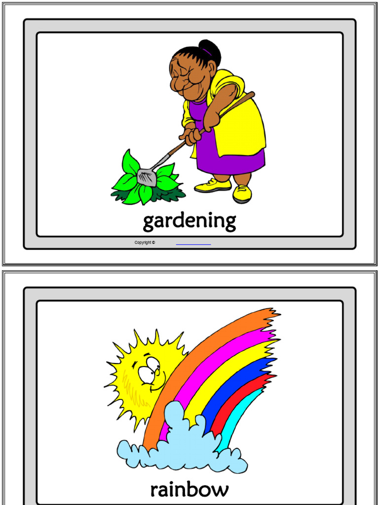 Spring Vocabulary Flashcards for Kids | PDF