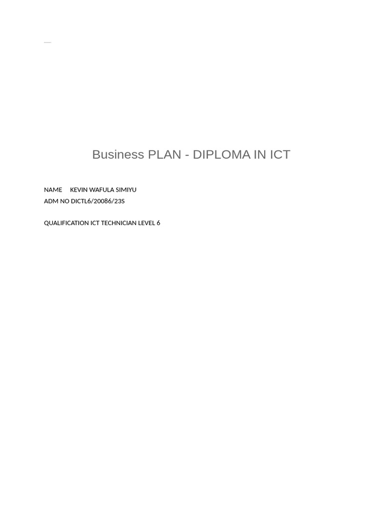 Business Plan Kevin Wafula | PDF | Pricing | Prices