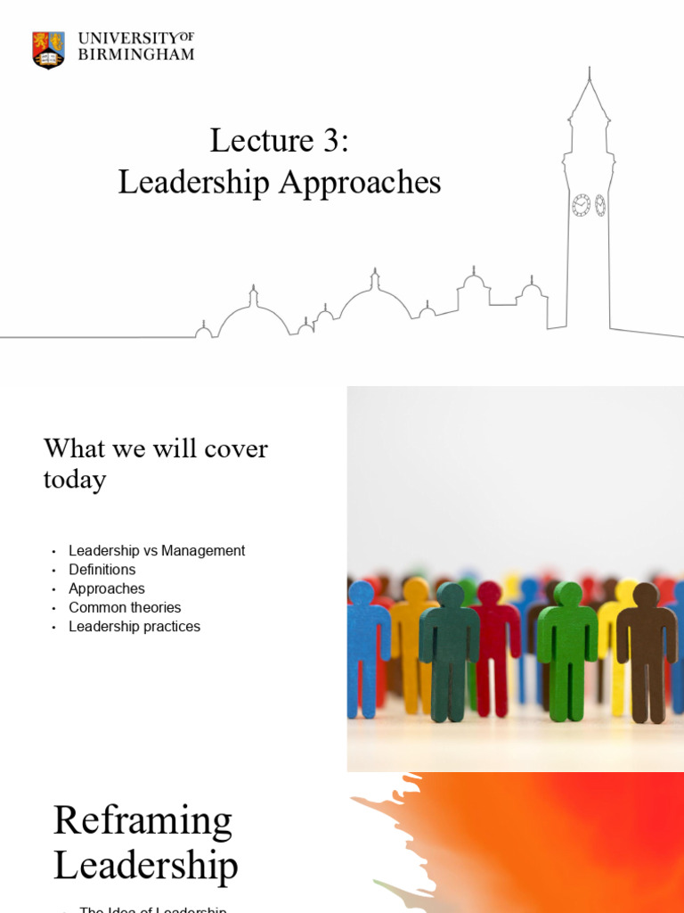 Lecture 3 Leadership Approaches | PDF | Leadership | Behavioural Sciences