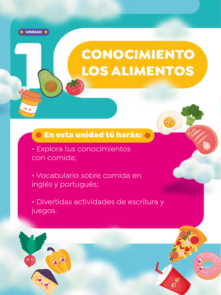 Cuadernos Comida Ingles-Espanhol | PDF | Alimentos | Cocina