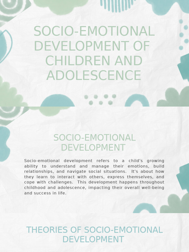 Socio-Emotional Development in Adolescence | PDF | Learning ...