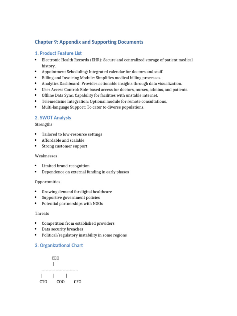 SwiftHealth Chapter 9 Appendix | PDF | Electronic Health Record | Computing