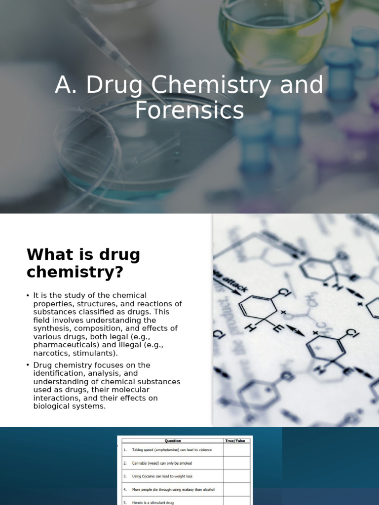 Drug Chemistry and Forensics | PDF | Psychoactive Drugs | Toxicology