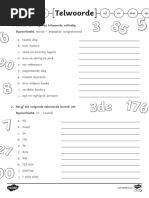 Afrikaans Numbers To 100 | PDF