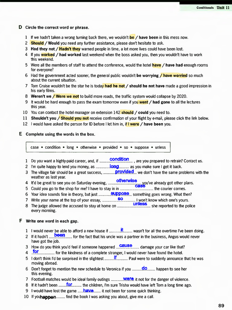 Conditionals Advanced 3 | PDF