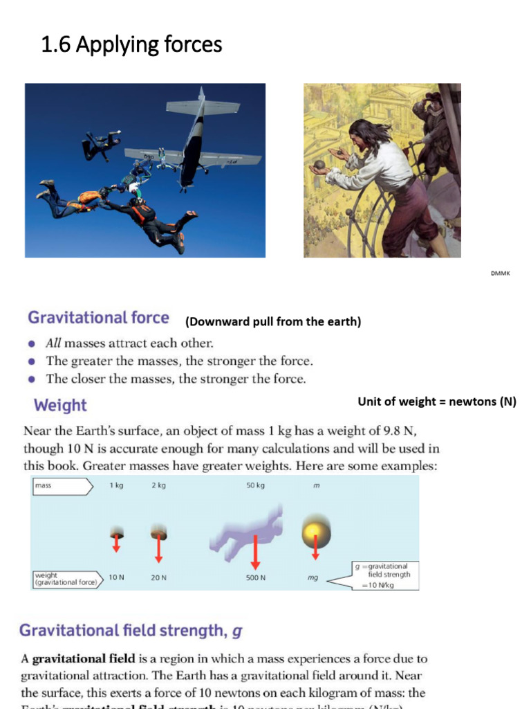1.6 Applying Forces (Terminal Velocity) | PDF | Mass | Weight