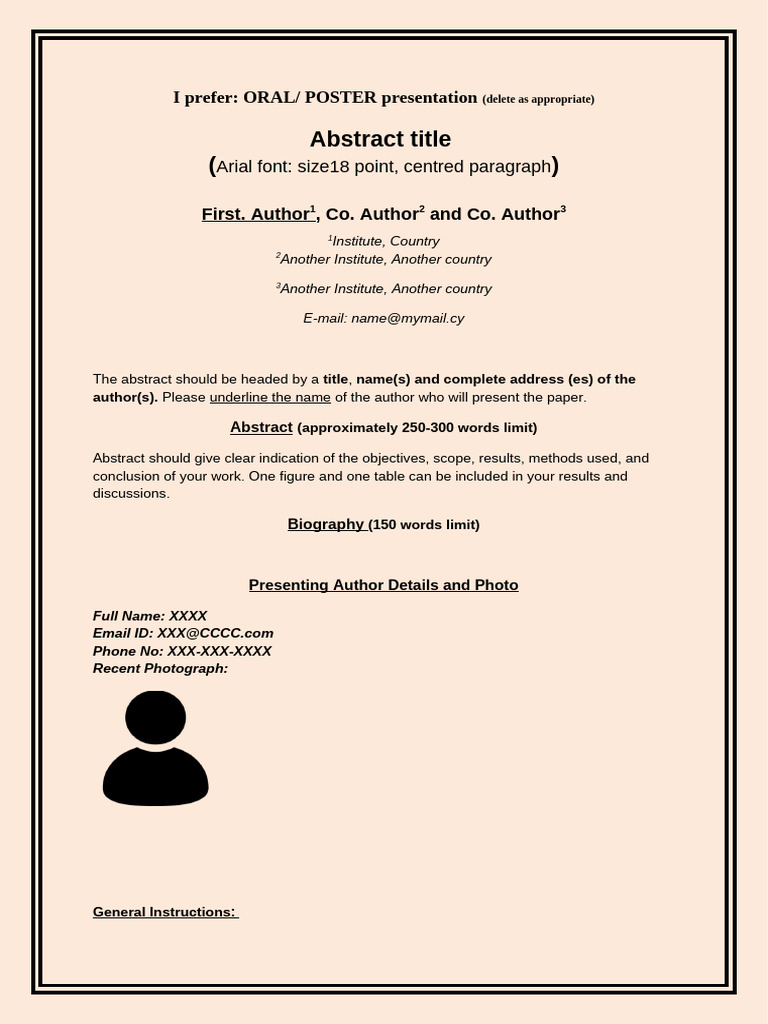 Peers Alley Sample Abstract Guidelines | PDF