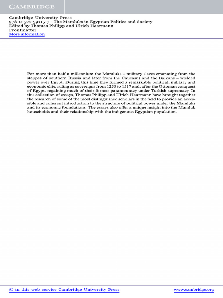 Frontmatter | PDF | Egypt | Ottoman Empire