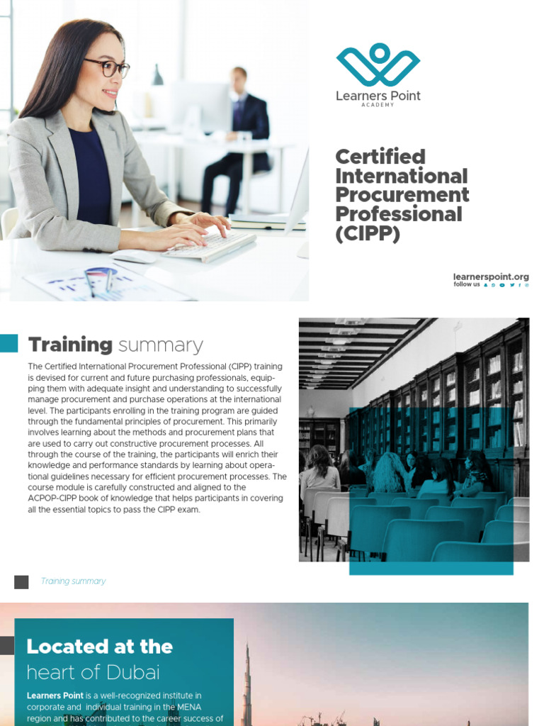 CIPP Certification Training Overview | PDF | Procurement | Supply Chain