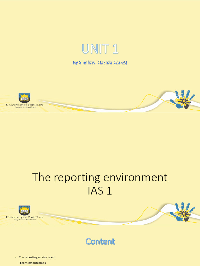 Unit 1 - The Reporting Environment, I PDF | PDF | Going Concern ...