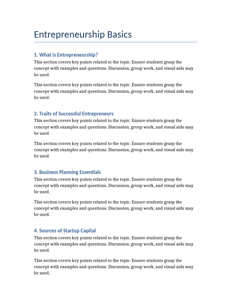 Essentials of Entrepreneurship | PDF