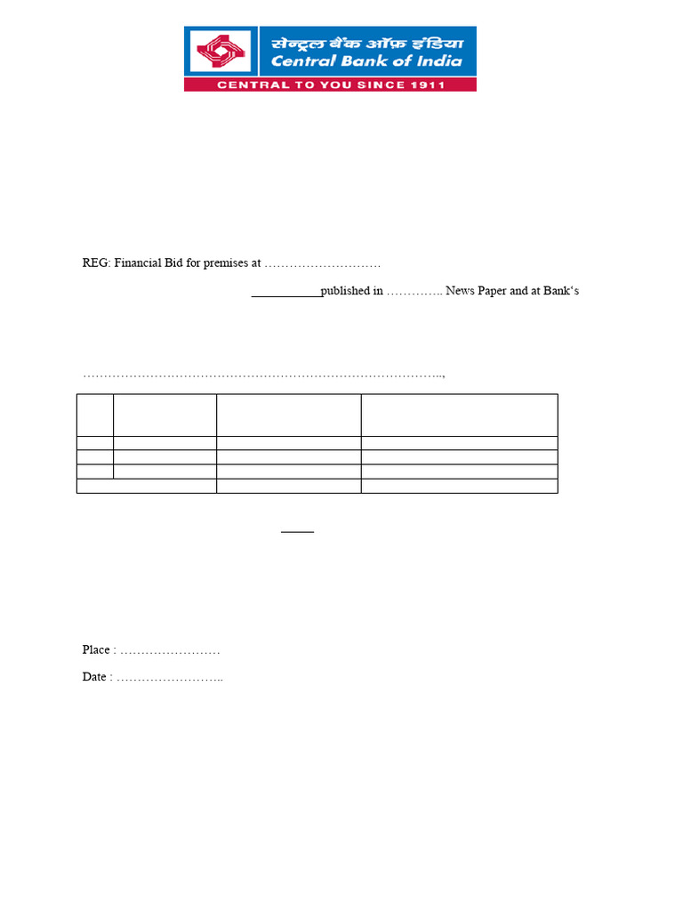 Proforma For Financial Bid, Ann-B | PDF