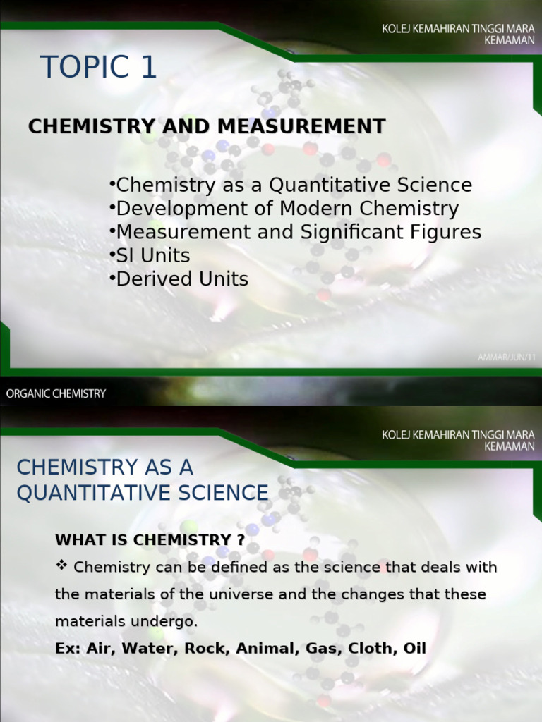 Topic 1 | PDF | Significant Figures | Chemistry