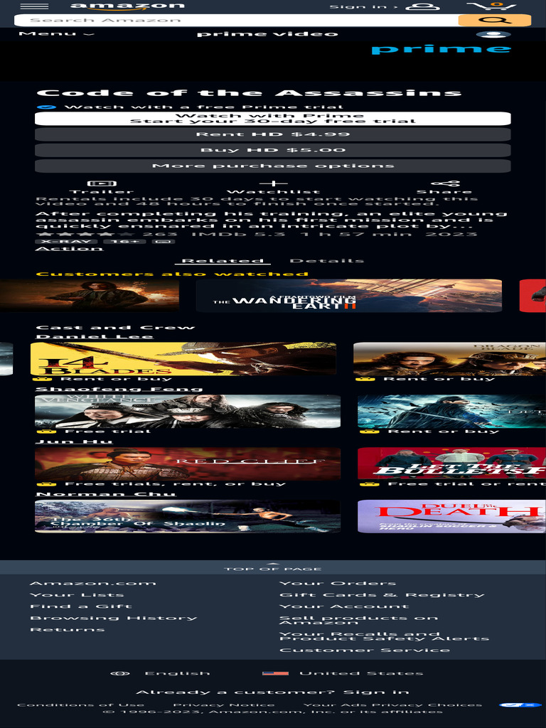 Watch Code of The Assassins Prime Video | PDF
