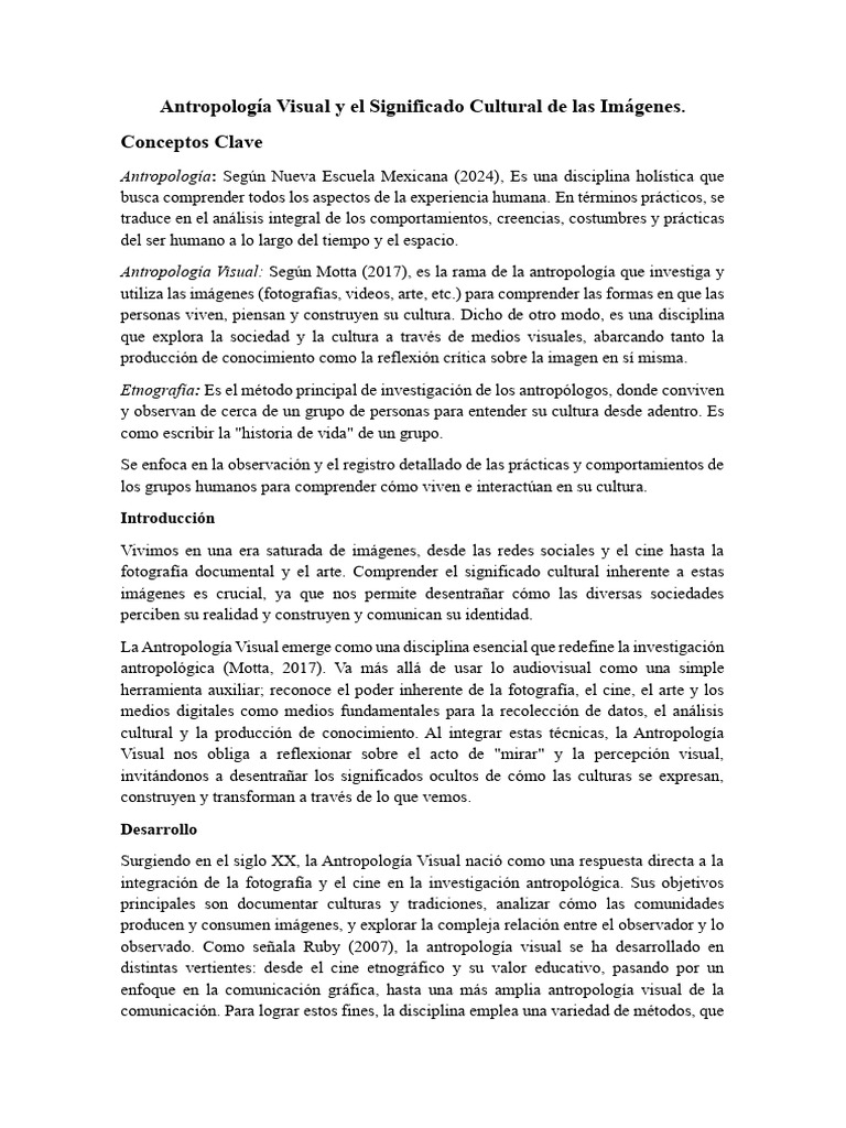 Antropología Visual: Significado y Ejemplos | PDF | Etnografía ...