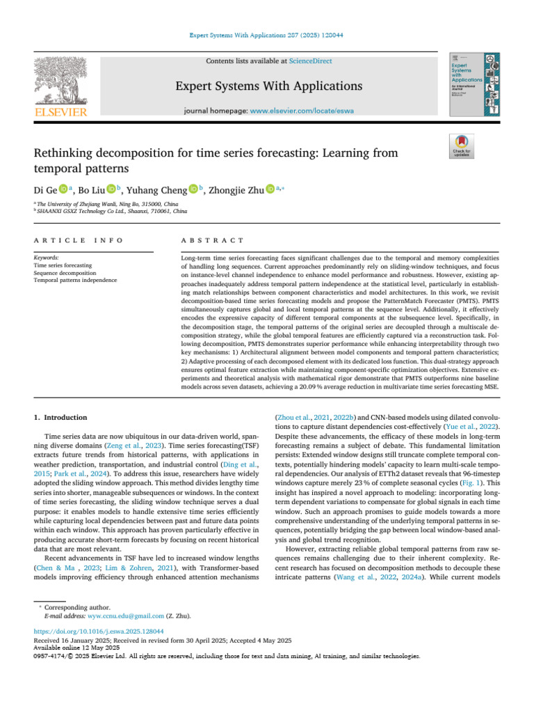 Time Series Forecasting with PMTS Model | PDF | Time Series | Prediction