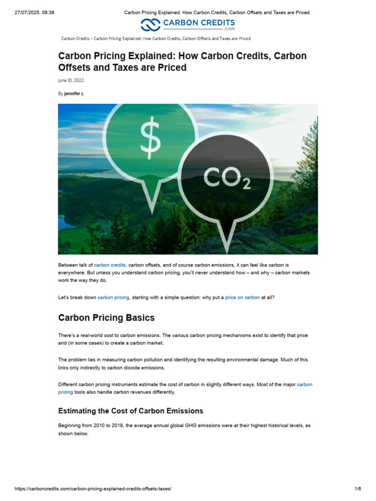 Understanding Carbon Pricing Mechanisms | PDF | Emissions Trading ...
