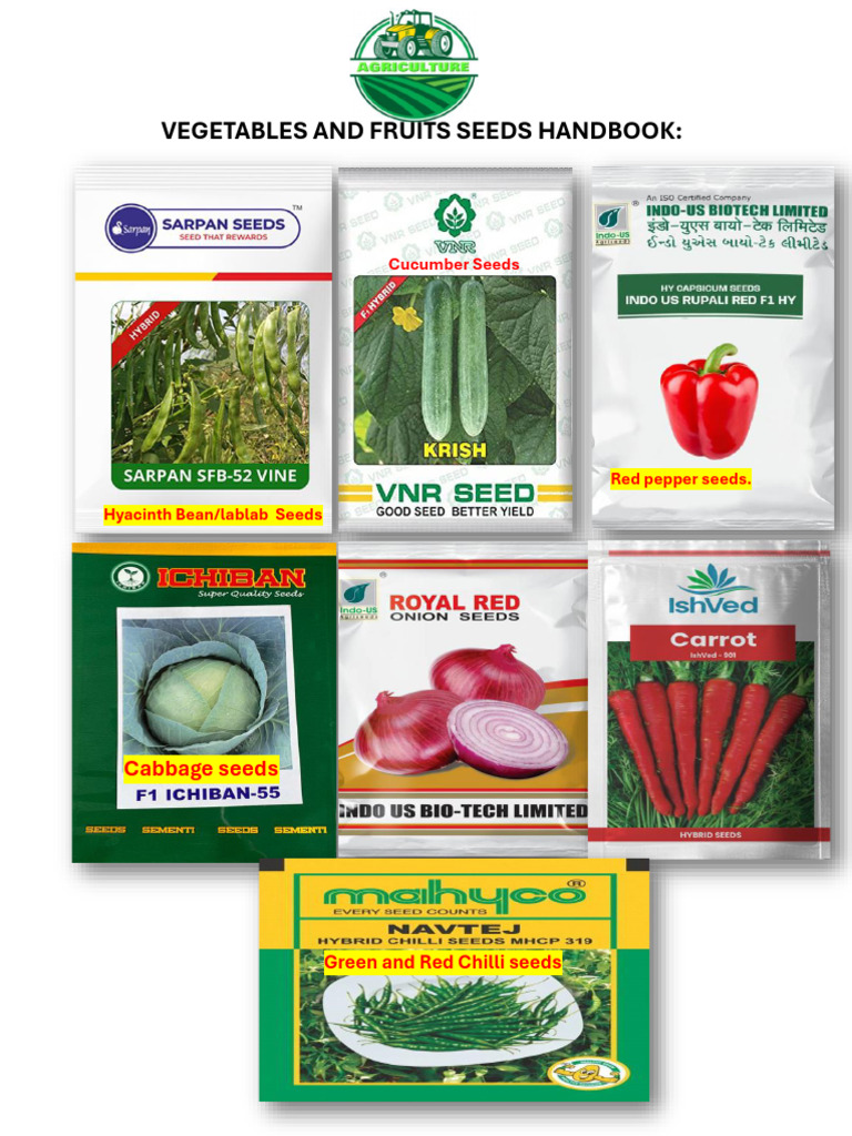 Jerjer Vegetables and Seeds Guide | PDF