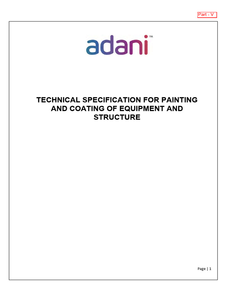ADANI Painting Specifications | PDF | Paint | Abrasive
